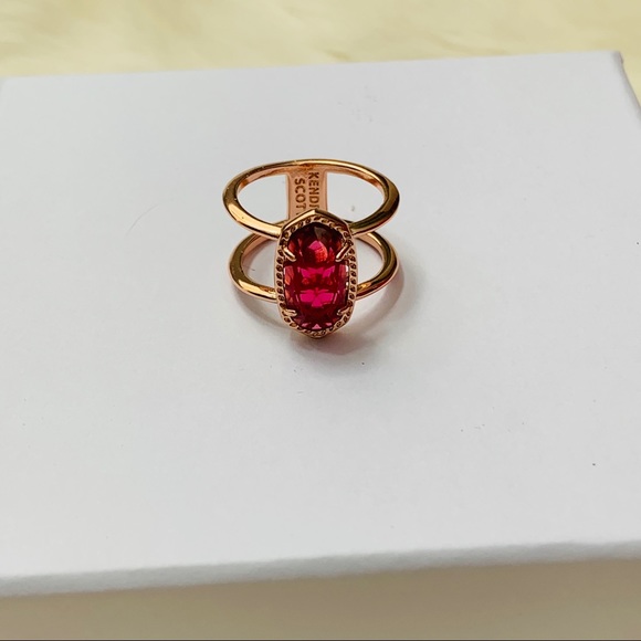 Kendra Scott | Jewelry | Kendra Scott Elyse Rose Gold Red Berry Ring | Poshmark